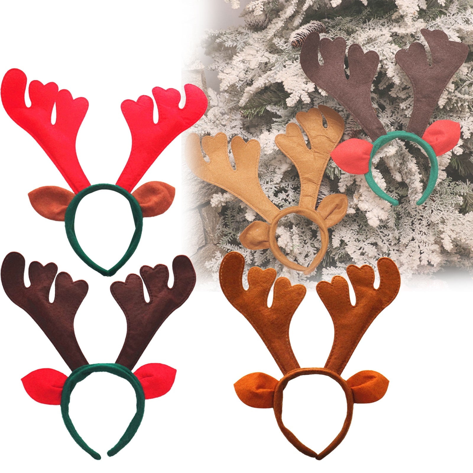 Christmas Elk Headband Reindeer Headbands 3D Antlers Headpiece for Boys ...