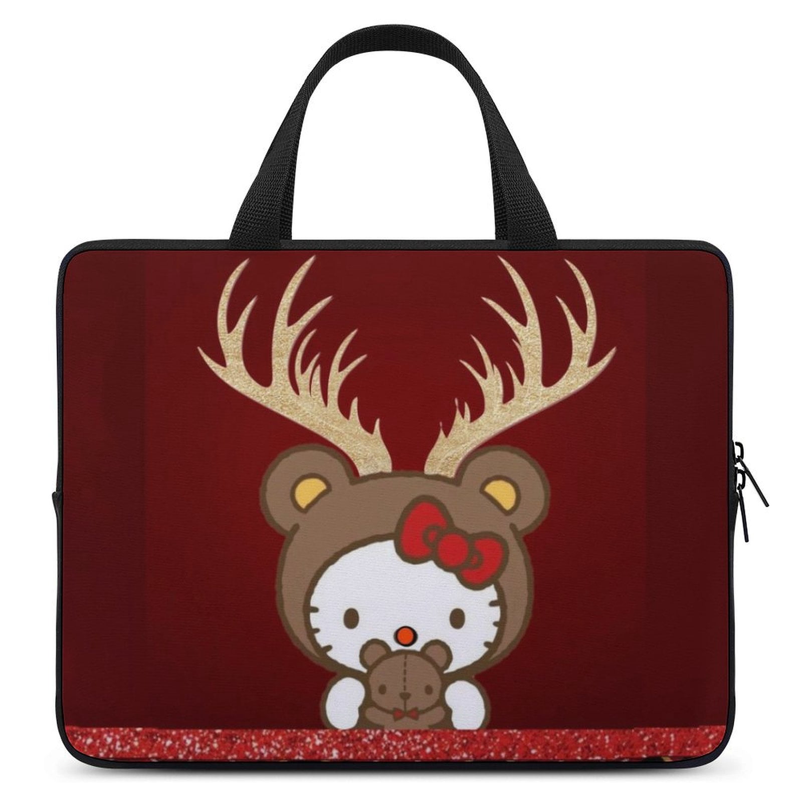 Christmas Elk Hello Kitty Laptop Bag,Laptop Tote Bag for Women Men 12 ...