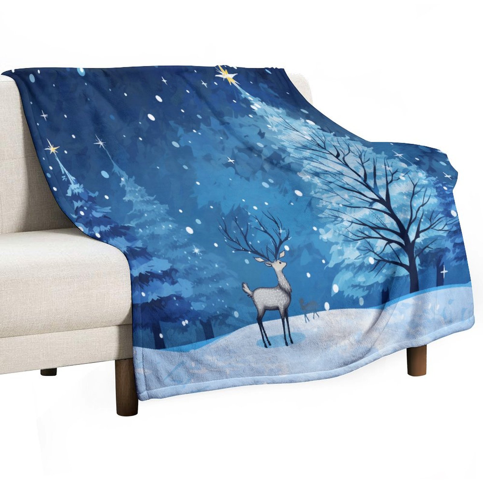 Christmas Elk Theme Blanket for Bed Throw Blanket for Women, Men And ...