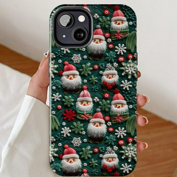 Christmas Elves with Xmas Faux Embroidery Holiday Themed Phone Case 11 ...