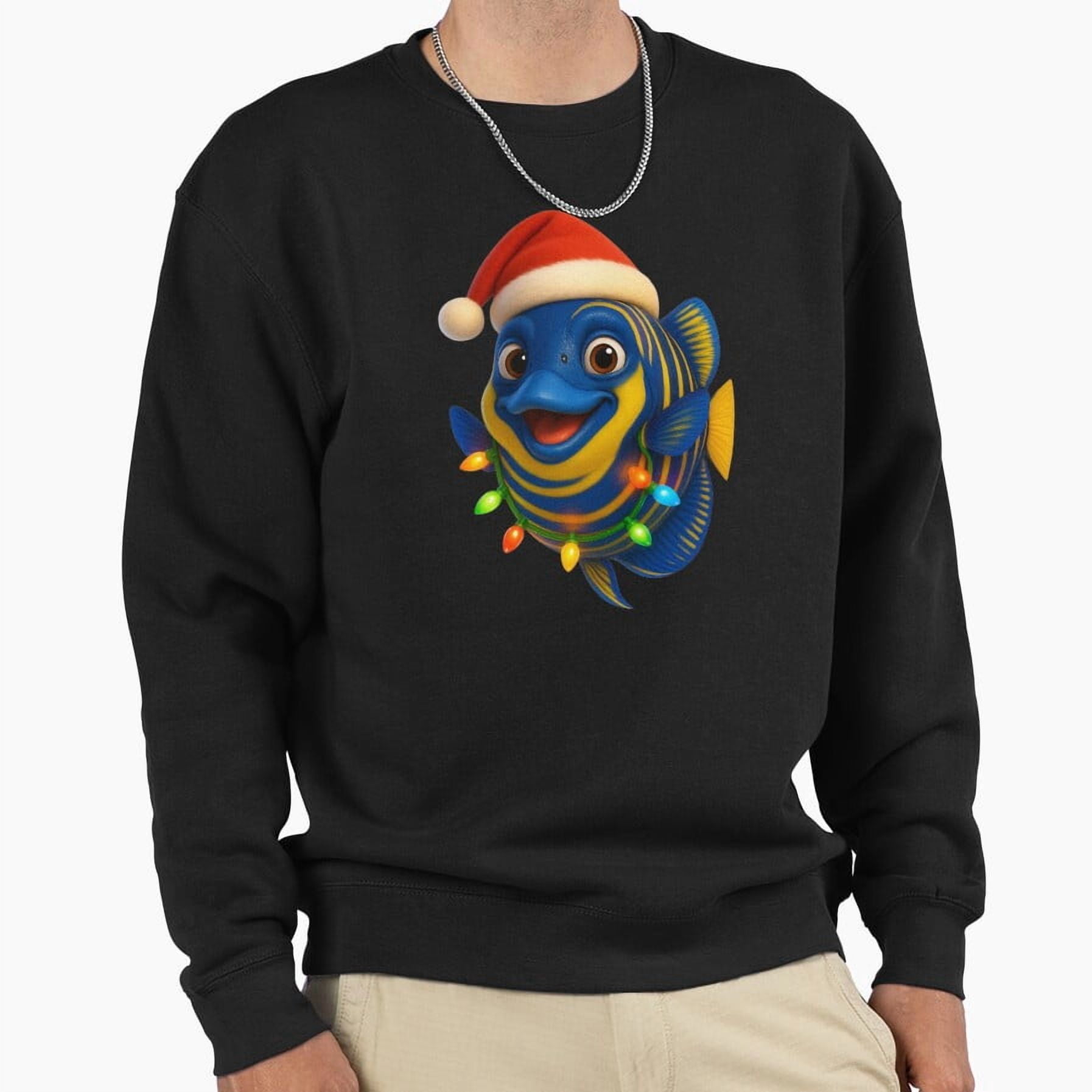 Christmas Emperor Angelfish Holiday Graphic Unisex Sweatshirt Retro ...
