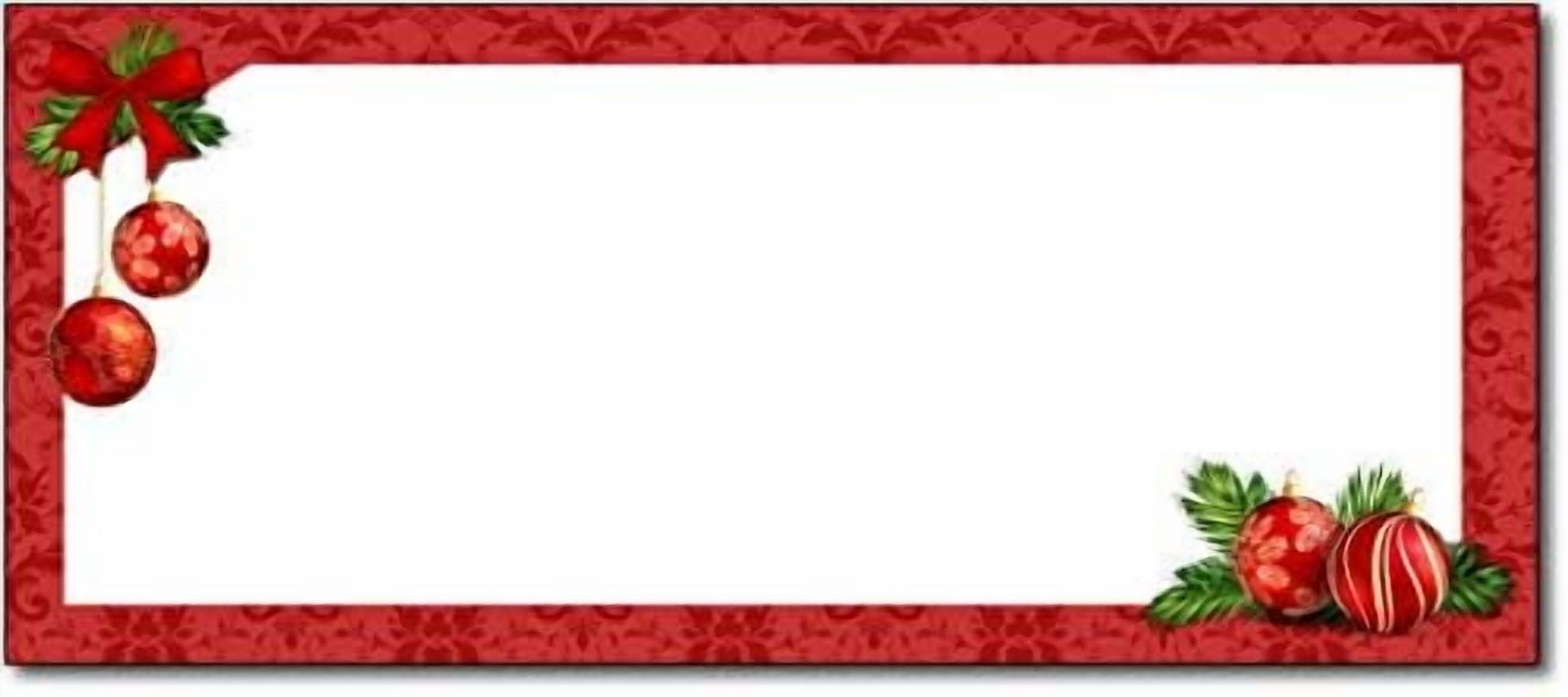 Christmas Envelopes #10 Letter Size - 80 Holiday Envelopes (Red Bulbs ...