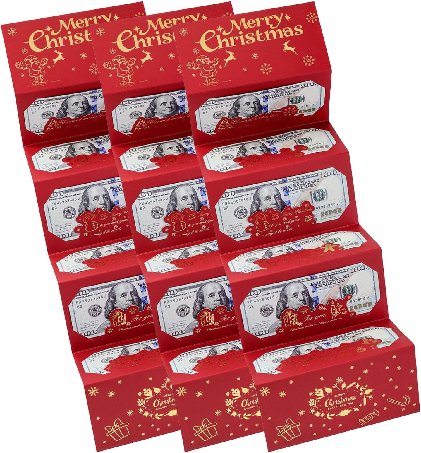 Christmas Envelopes, 2025 Creative Christmas Card Holders for Surprise ...