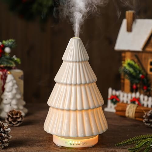 Christmas Essential Oil Diffuser Gifts Ceramic 120ml Christmas Tree ...