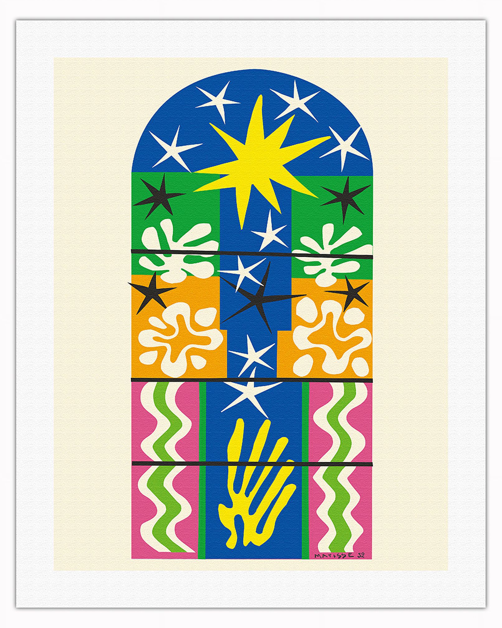 Christmas Eve - Maquette Design for Stain-Glass Window - From an ...