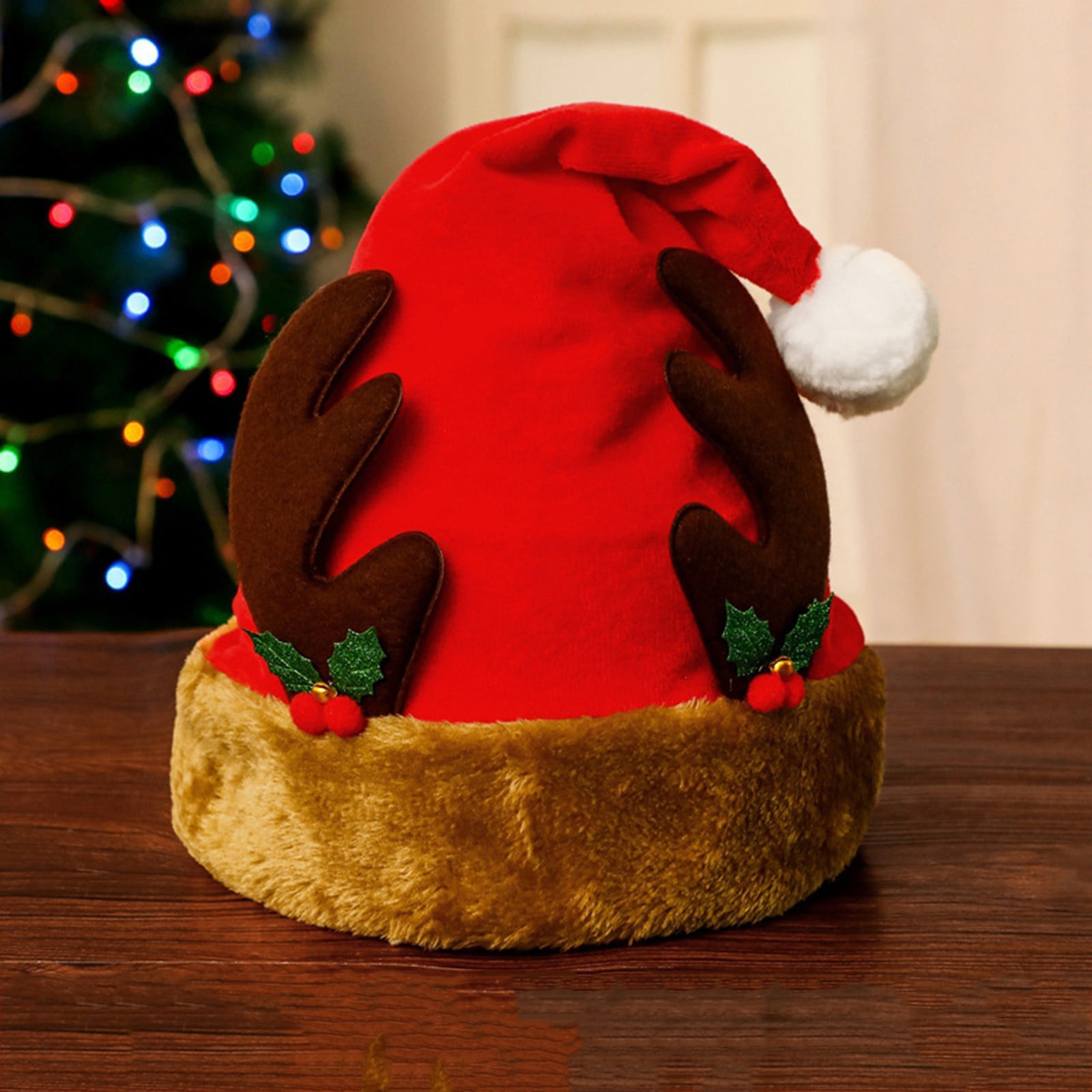 Christmas Event & party supplies,1PC Christmas Printed Soft Santa Hat ...