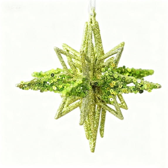 Christmas Explosion Star Ornament, Green Scene Hanging Decoration ...
