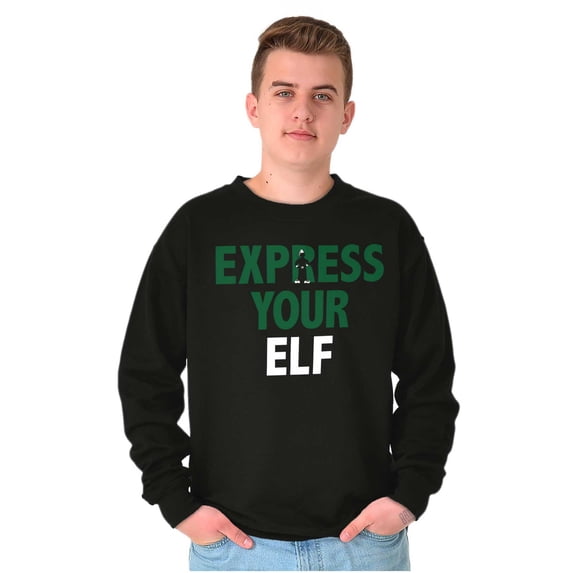 Christmas Express Your Elf Xmas Unisex Plus Fleece Graphic Sweatshirt ...