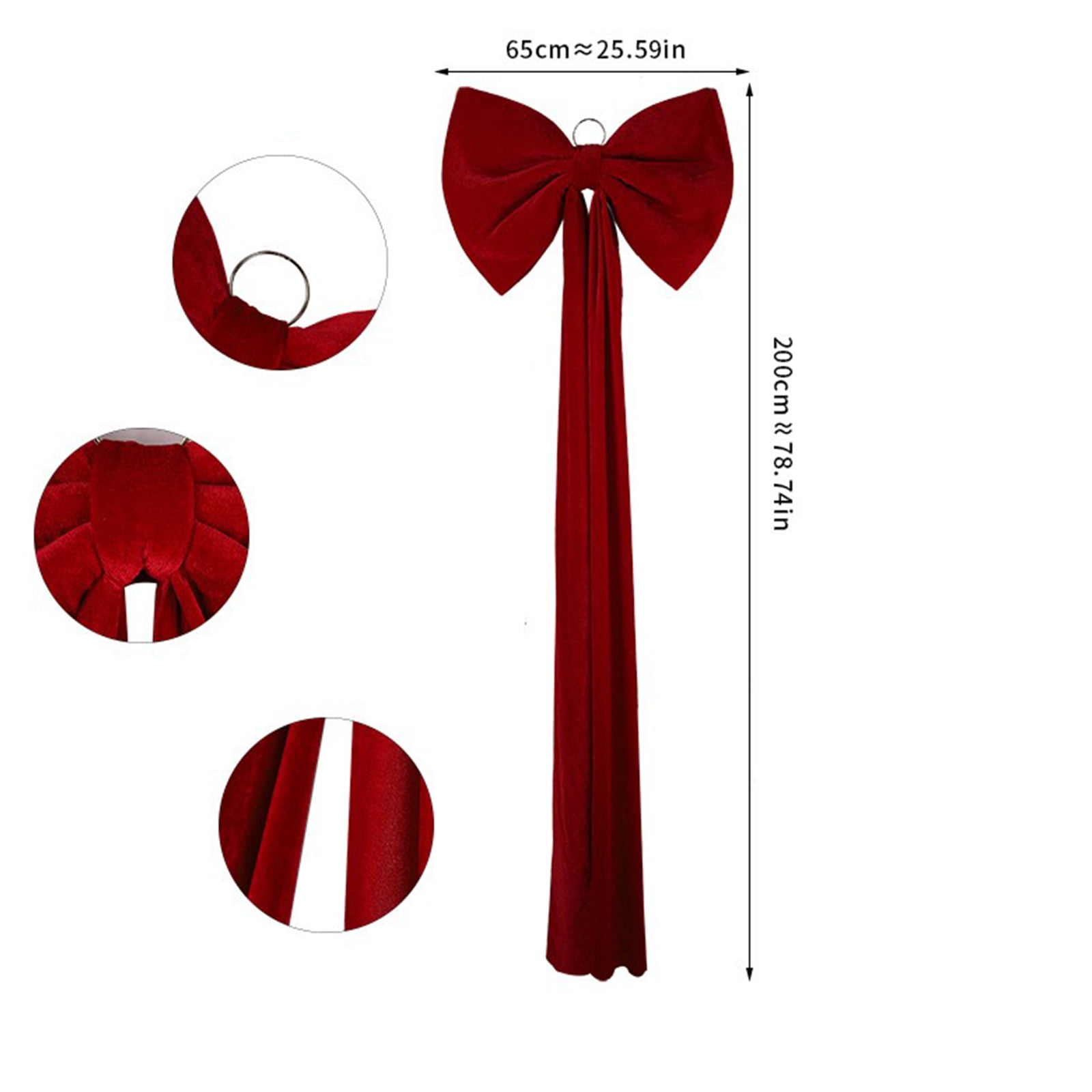 Christmas Extra Large Velvet Bows Christmas Tree Topper Decorations ...