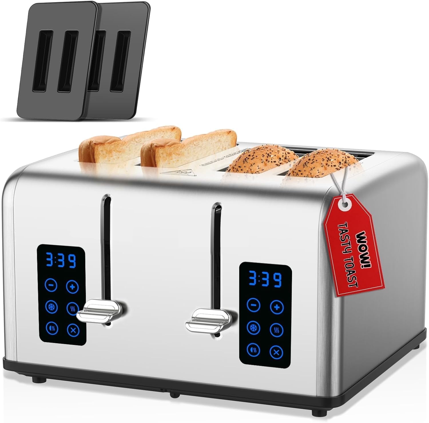 Toaster 4 Slice, 4 Slice Toaster with Extra-Wide Slots, Dual ...