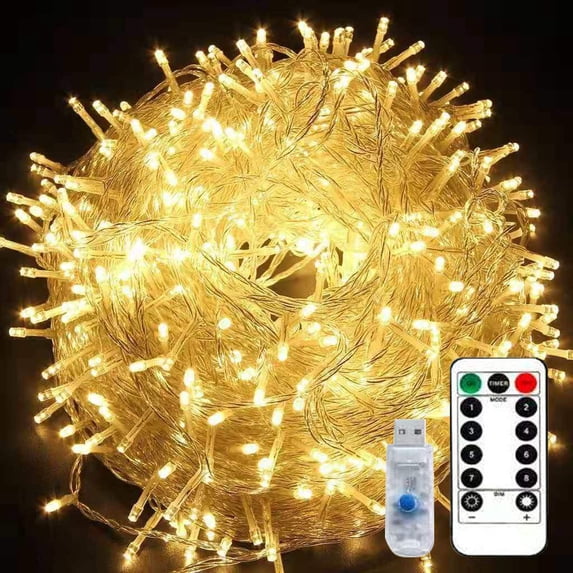 Christmas Fairy Lights, 10m 100LED Christmas Tree String Lights Indoor ...