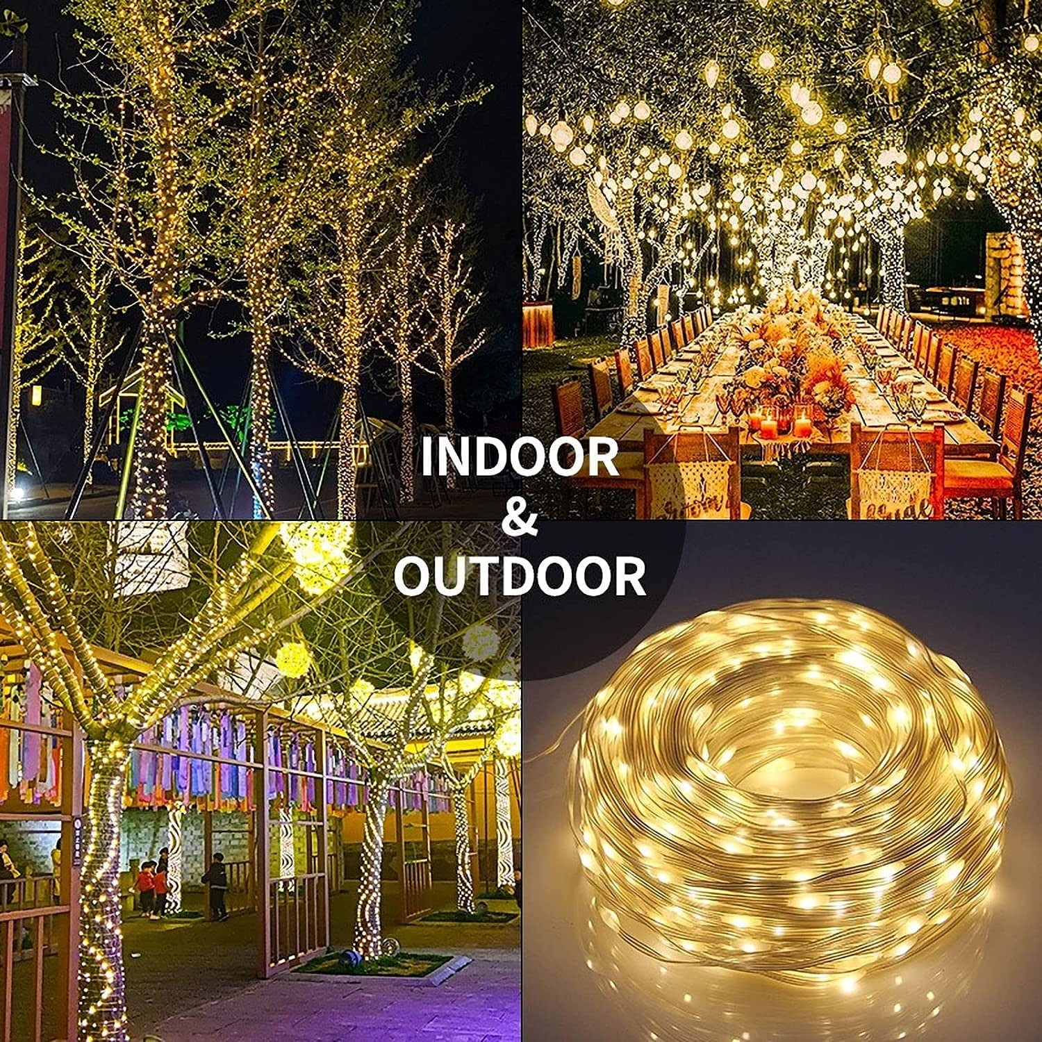Christmas Fairy String Lights Plug-in, 65 FT 200 LED 11 Lightning Modes ...