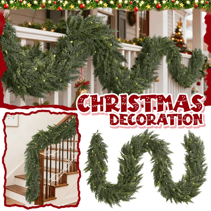 Christmas Fake Garlands, 4.5m Luminous Artificial Garland Vine, Fake ...