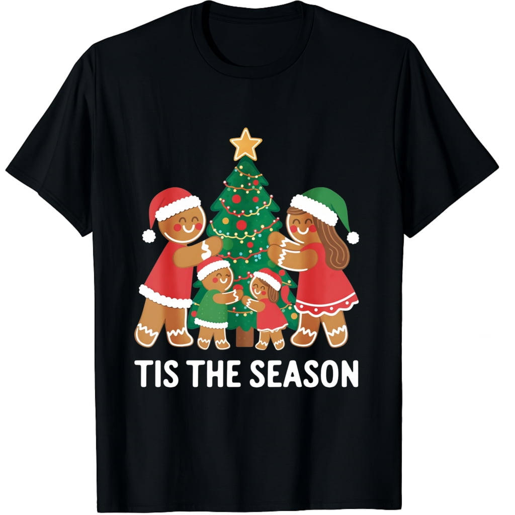 Christmas Family Gingerbread Cookies Tis The Season Holiday Tree Design ...
