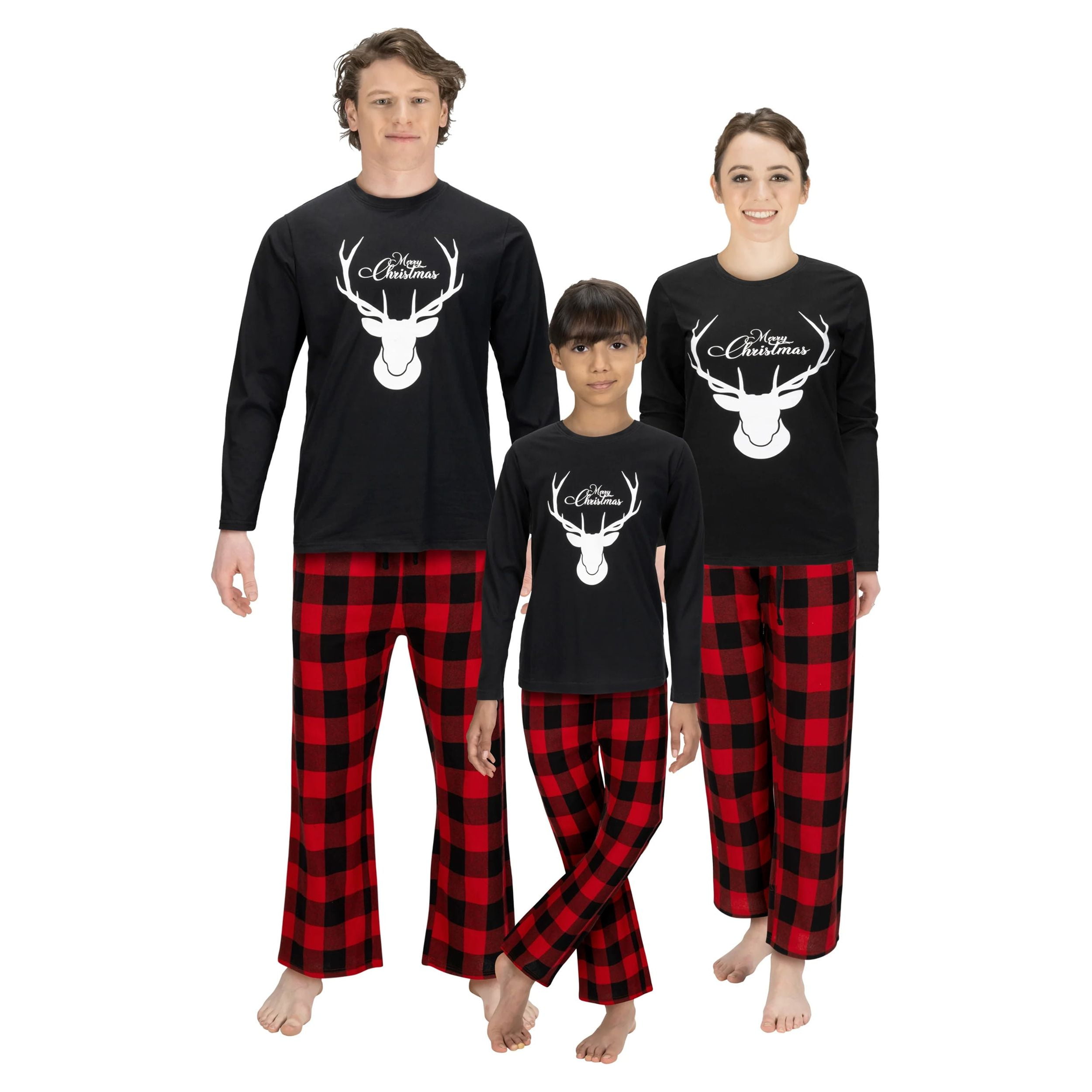 Christmas Family Matching Pajama Set Pjs Nightdress Deer Print Merry ...