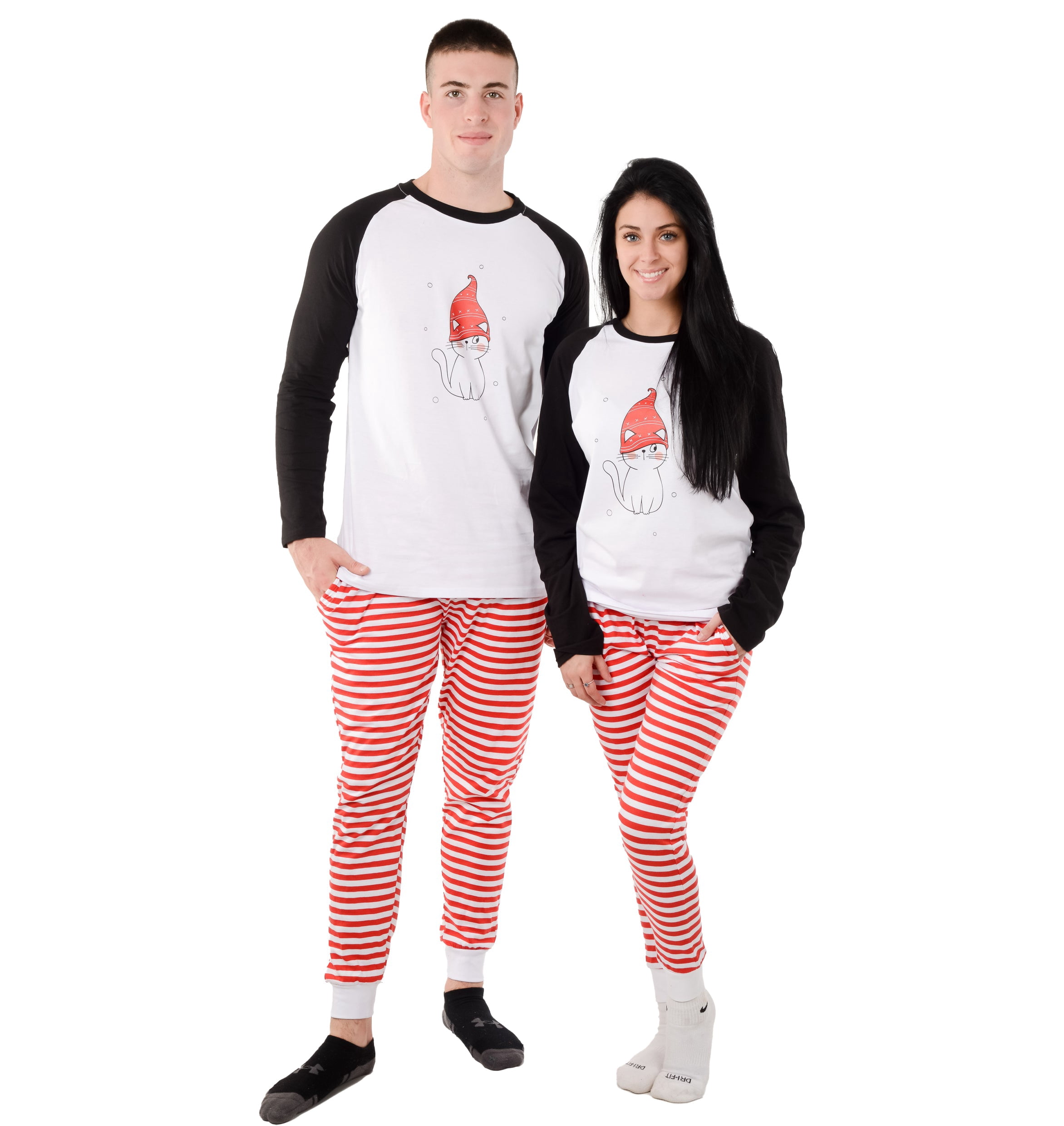 Christmas Family Matching Pajama sets Red Green Stripe Couple PJ Design ...