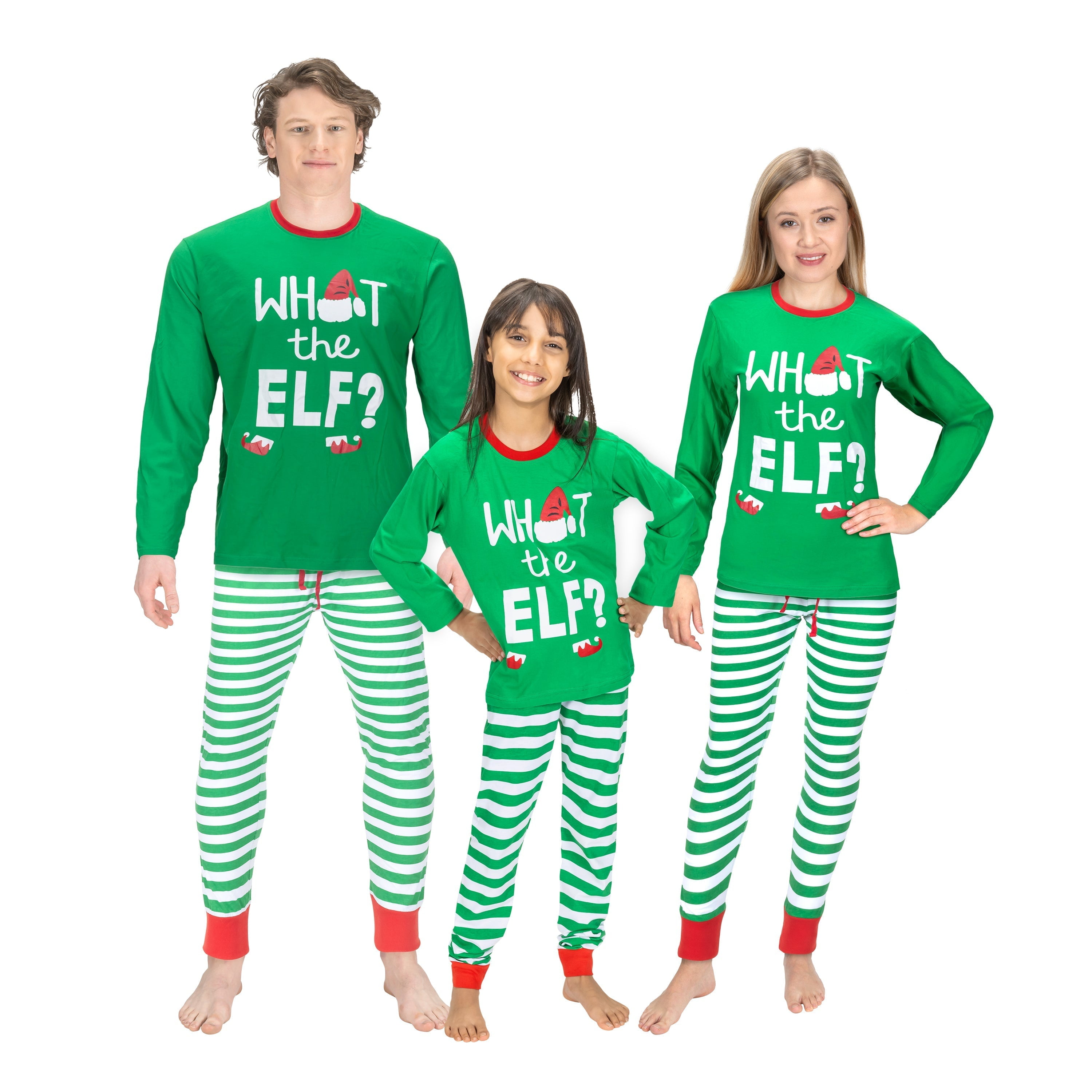 Christmas Family Matching Pajama sets Red Green Stripe Couple PJ Design ...