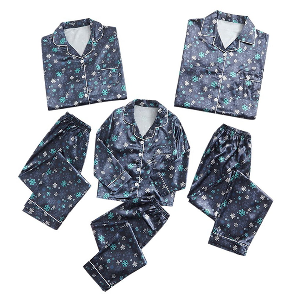 Christmas Family Matching Pajamas Button Down Long Sleeve Pj Set ...