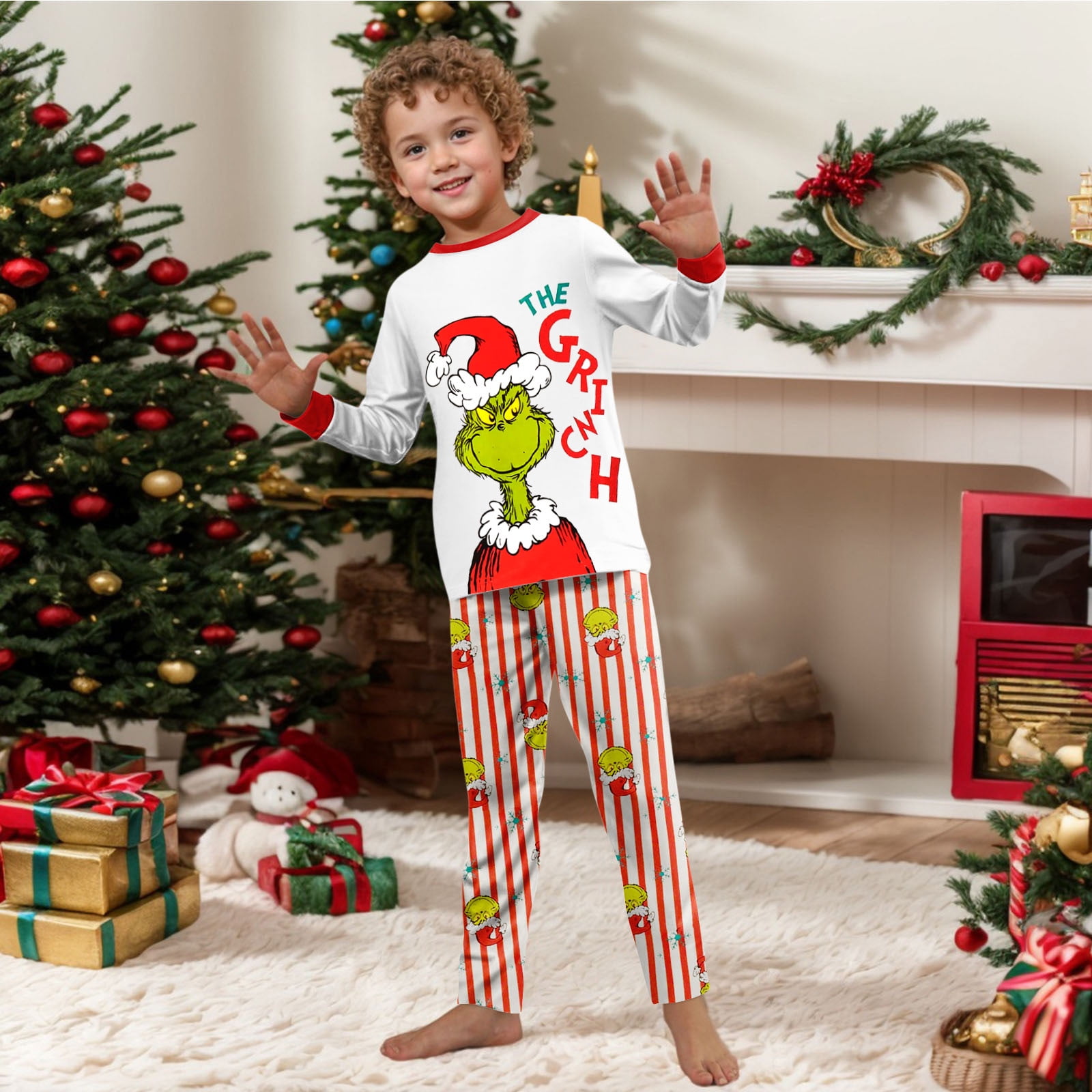 Christmas Family Matching Pajamas Grinch, Grinch Pajamas for Family ...