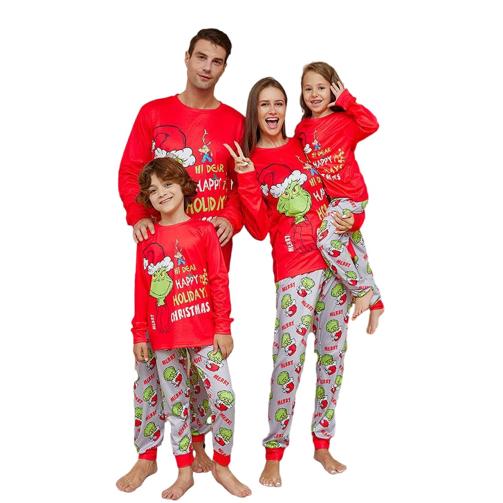 Christmas Family Matching Pajamas Long Sleeve Pj Set Festival Party ...