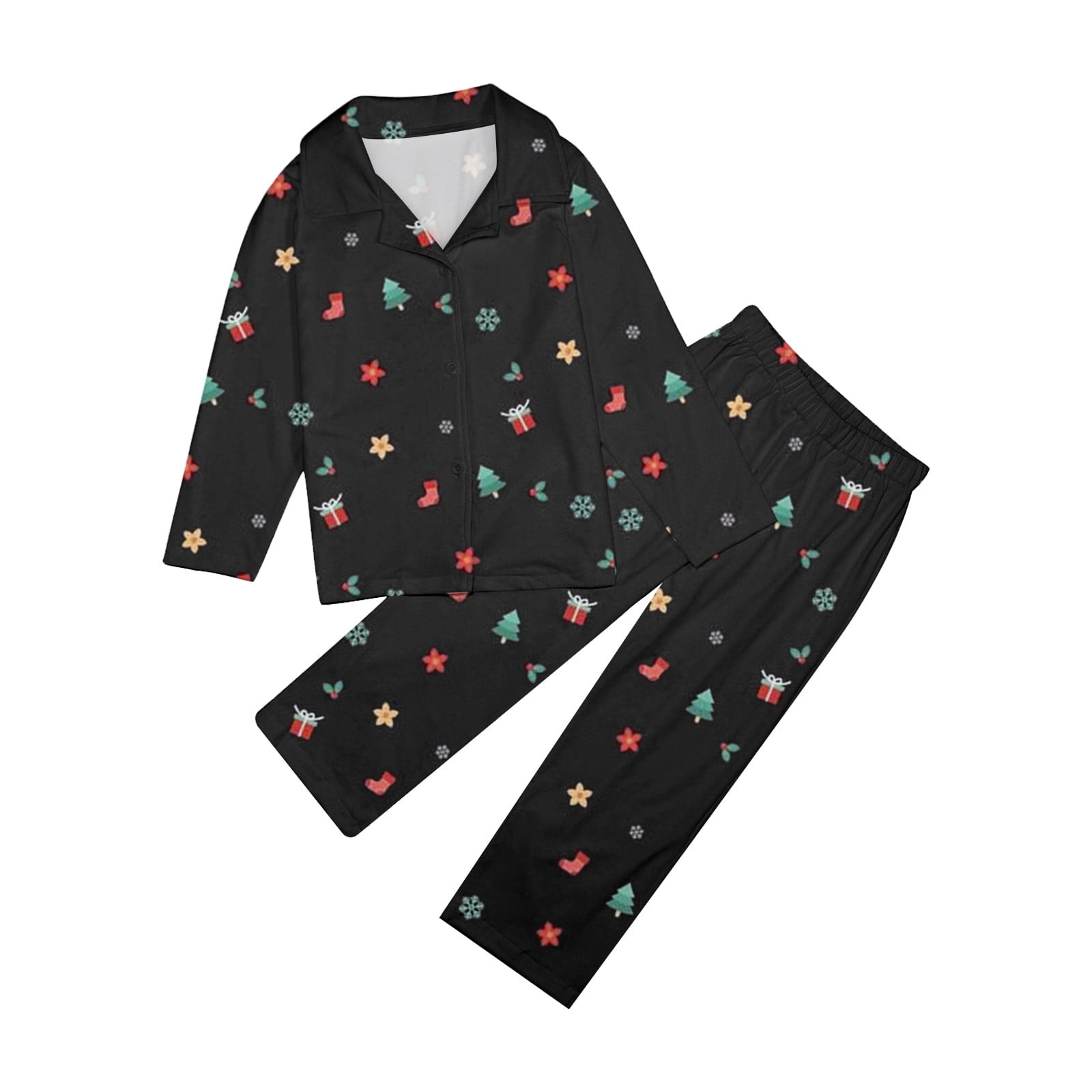 Christmas Family Matching Pajamas Pajamas Set Long Sleeves Cute Pattern ...