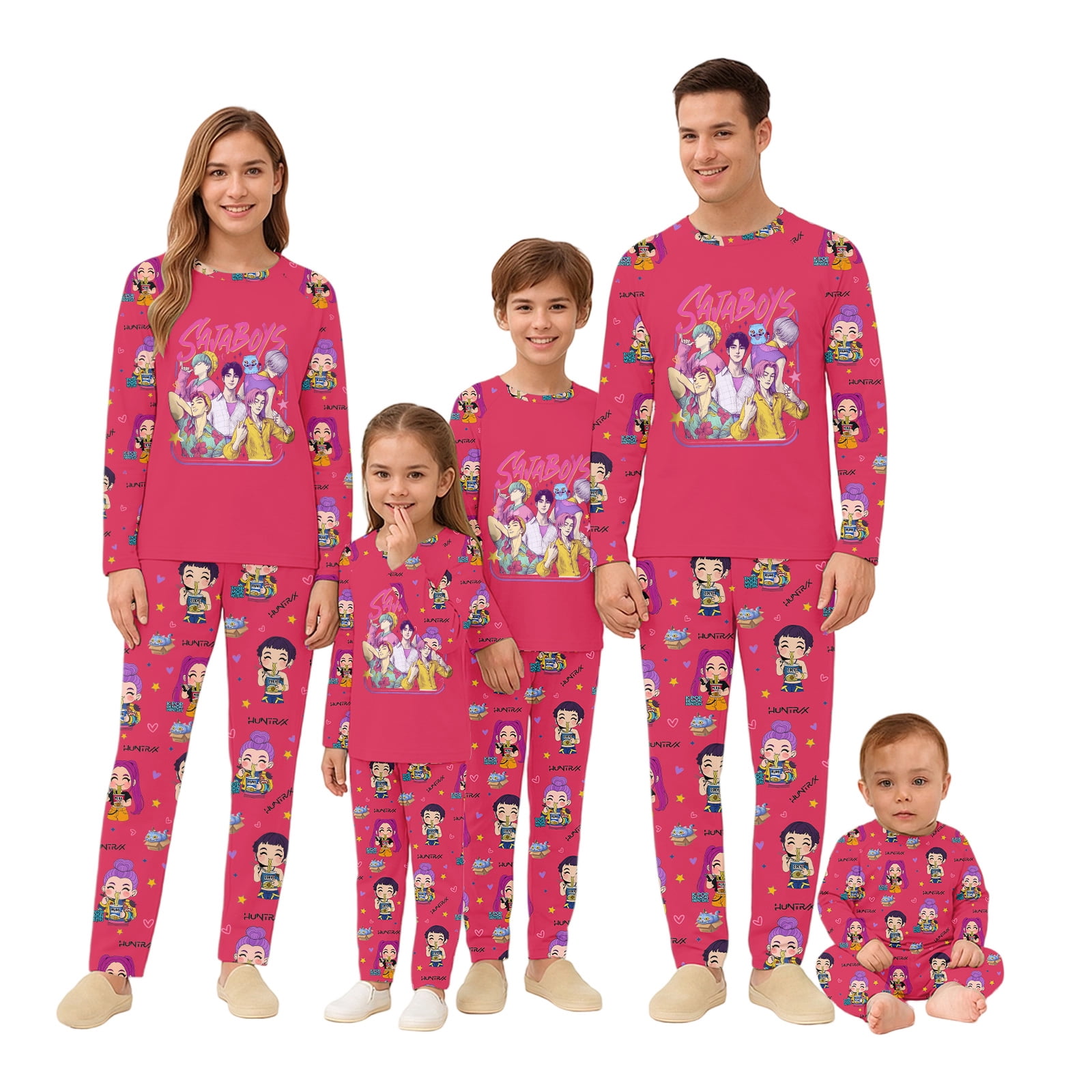 Christmas Family Matching Pajamas Sets 2025, Parent-Child Pop Singers ...
