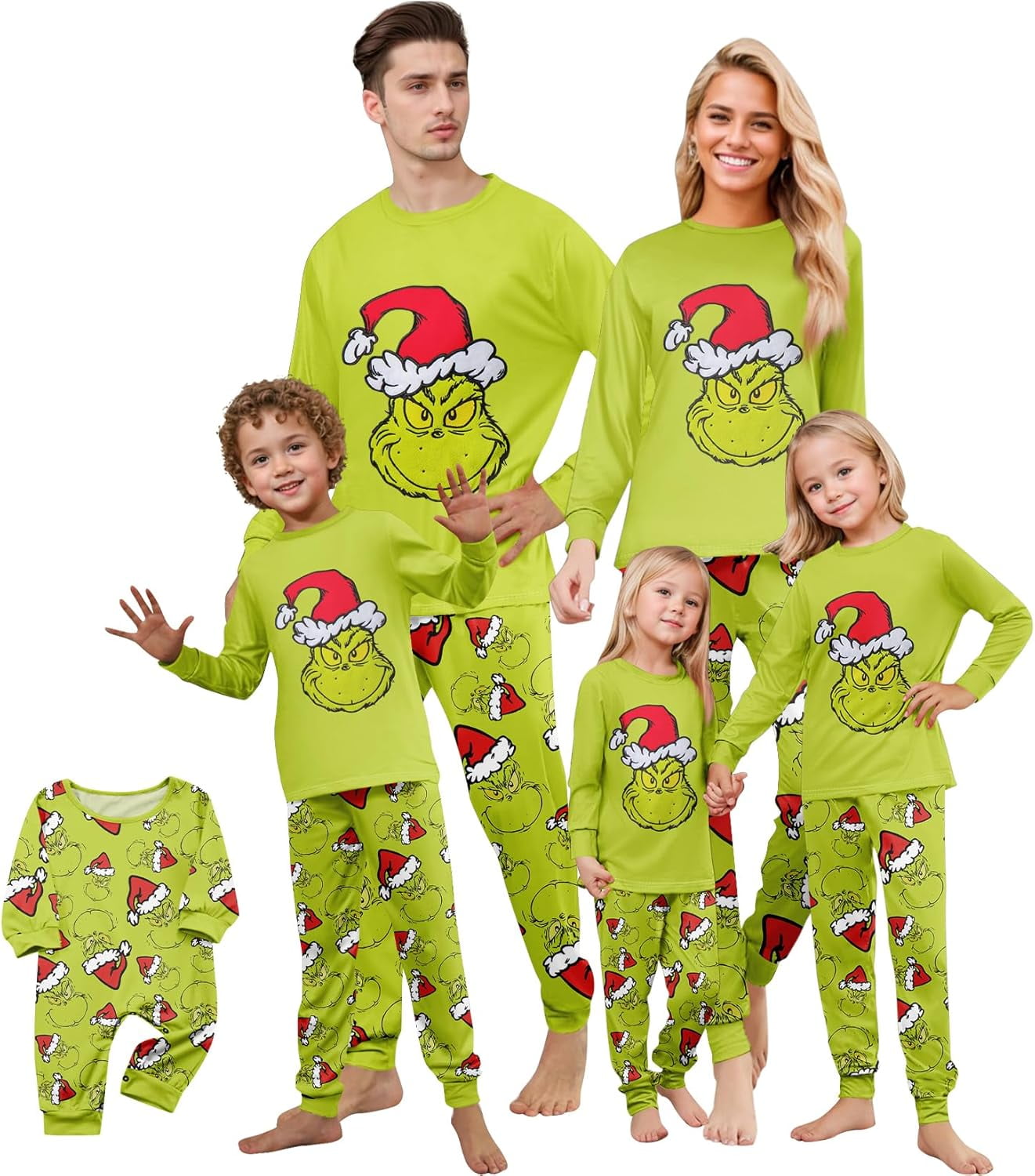 Christmas Family Matching Pajamas Sets Christmas PJ's Cute Print Top ...