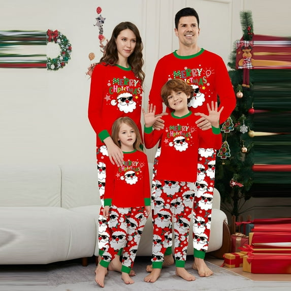 Christmas Family Matching Pajamas Sets, Warm & Loose & Skin-friendly ...