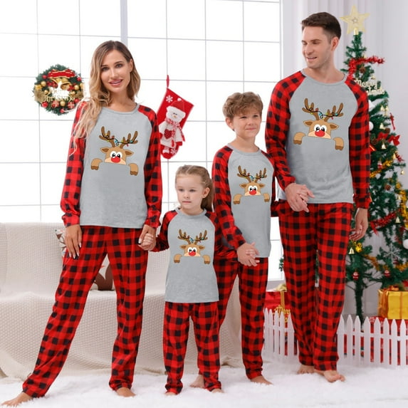 Christmas Family Matching Pajamas Sets, Warm & Loose & Skin-friendly ...