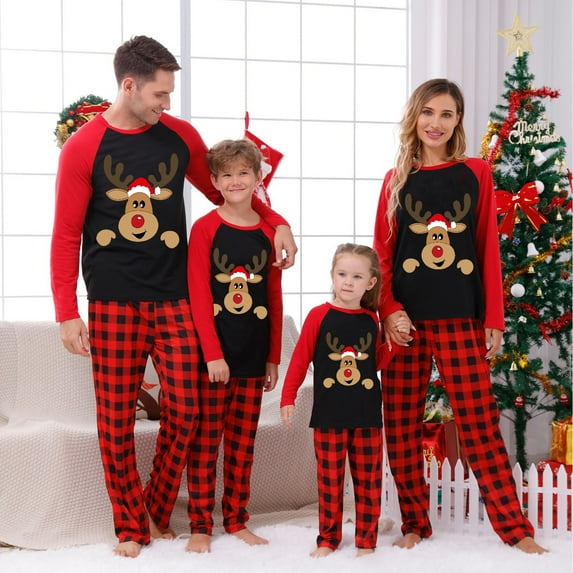 Christmas Family Matching Pajamas Sets, Warm & Loose & Skin-friendly ...