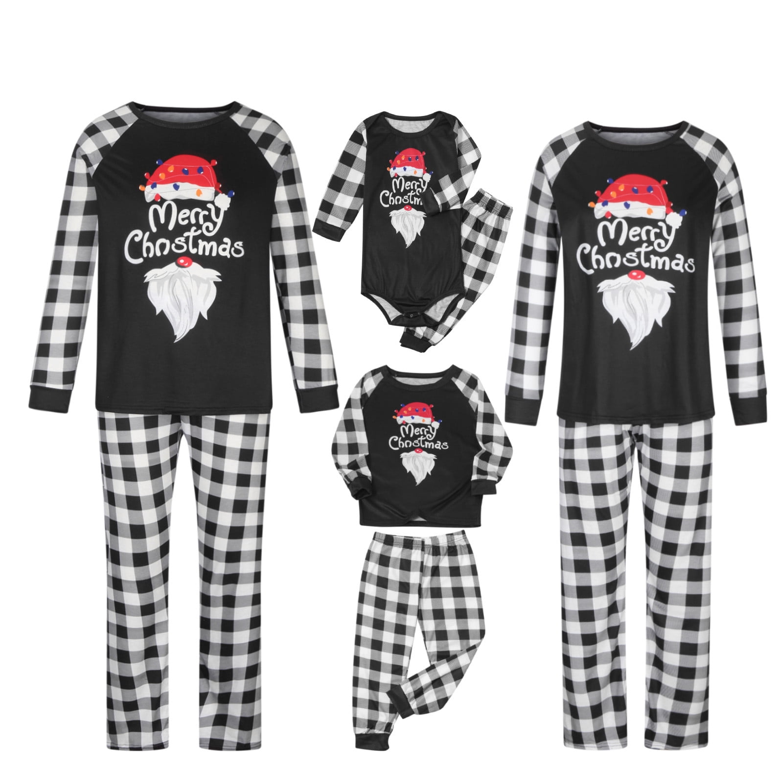 MASRIN Family Pajamas Set Cotton Christmas Matching Pajamas for Family ...