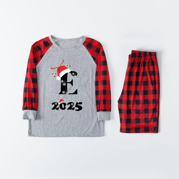 Christmas Family Pajamas Matching Sets Funny Letter Printed Xmas ...
