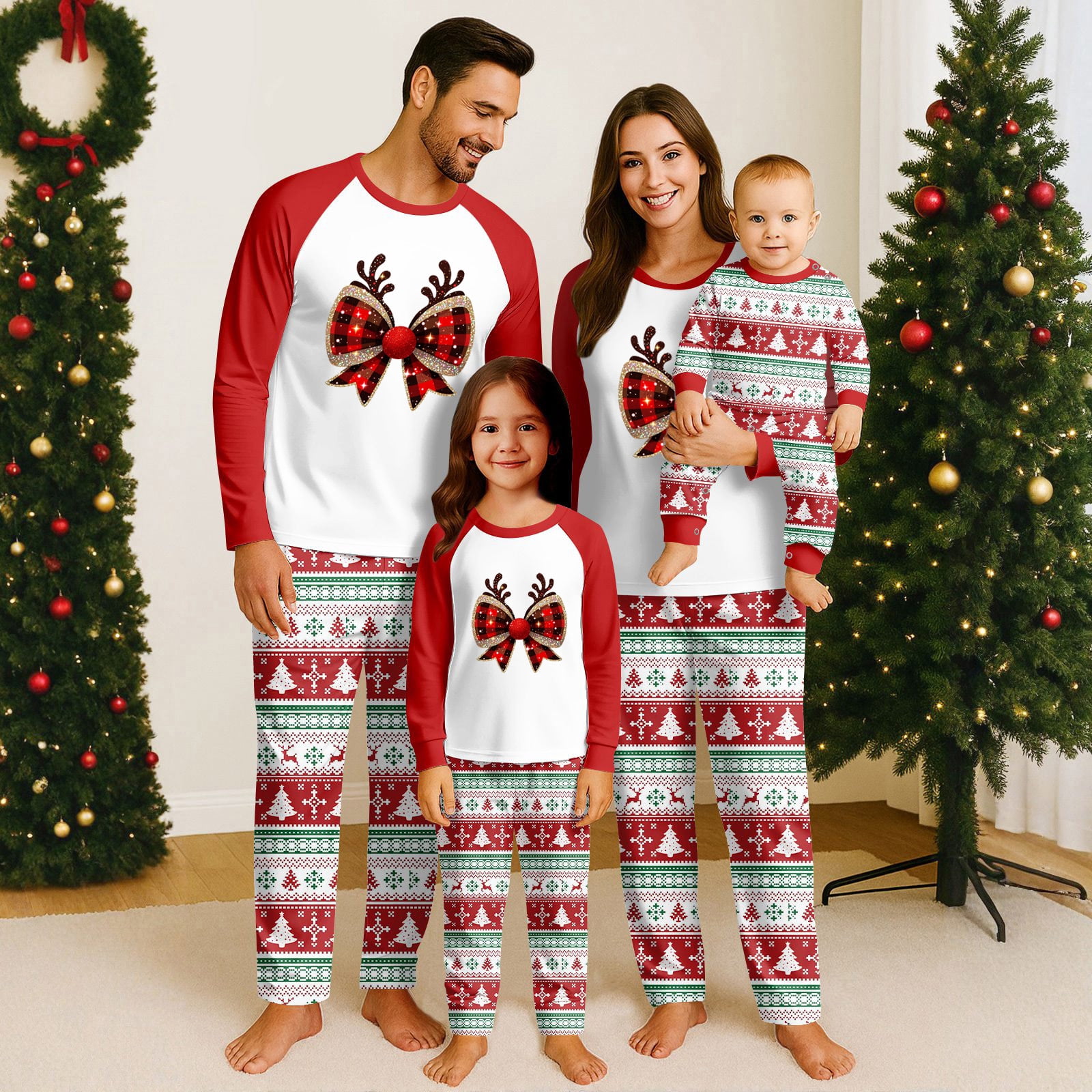 Christmas Family Pajamas Matching Sets - Merry Christmas Funny Print ...