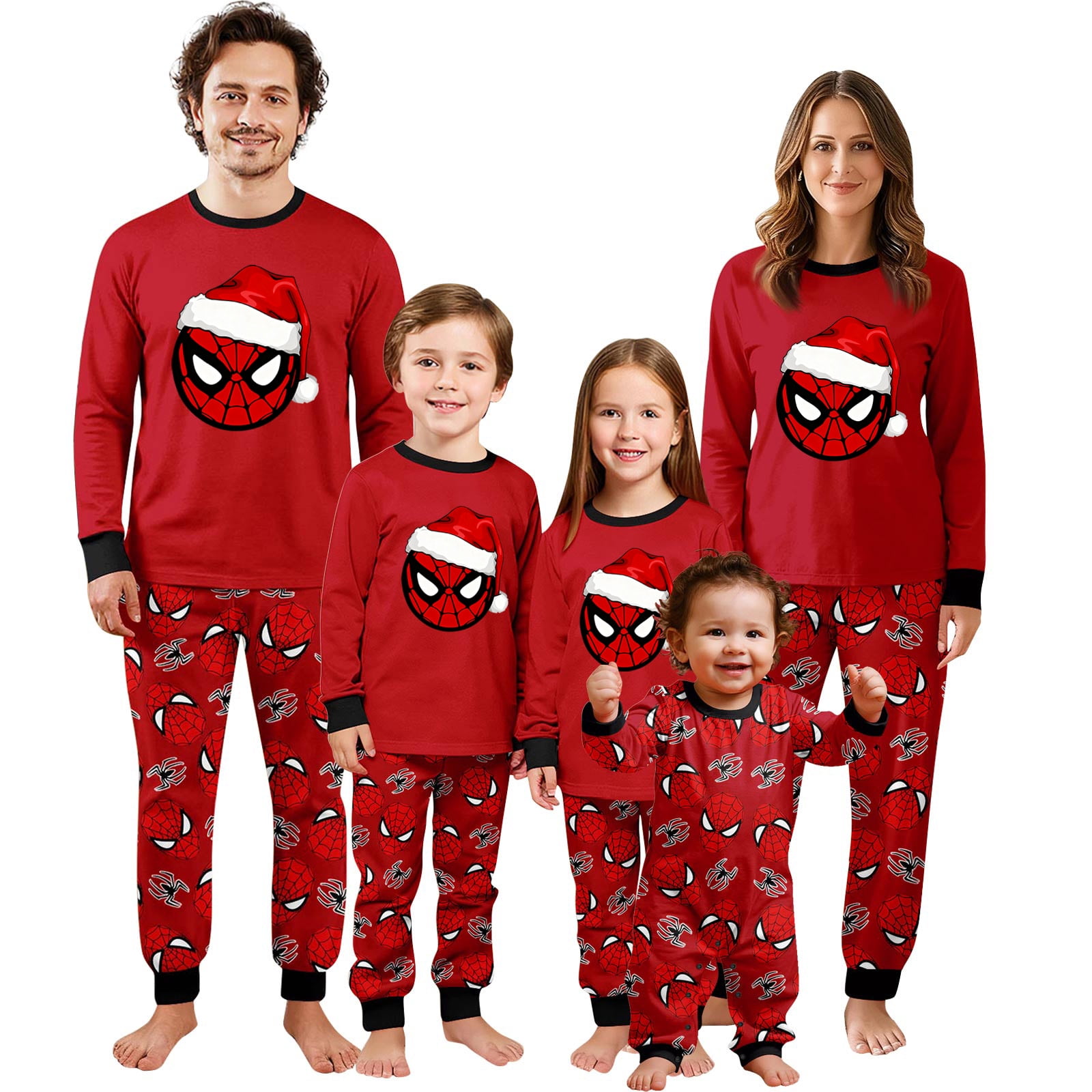 Christmas Family Pajamas Sets, Sp-ider Man Christmas Family Matching ...