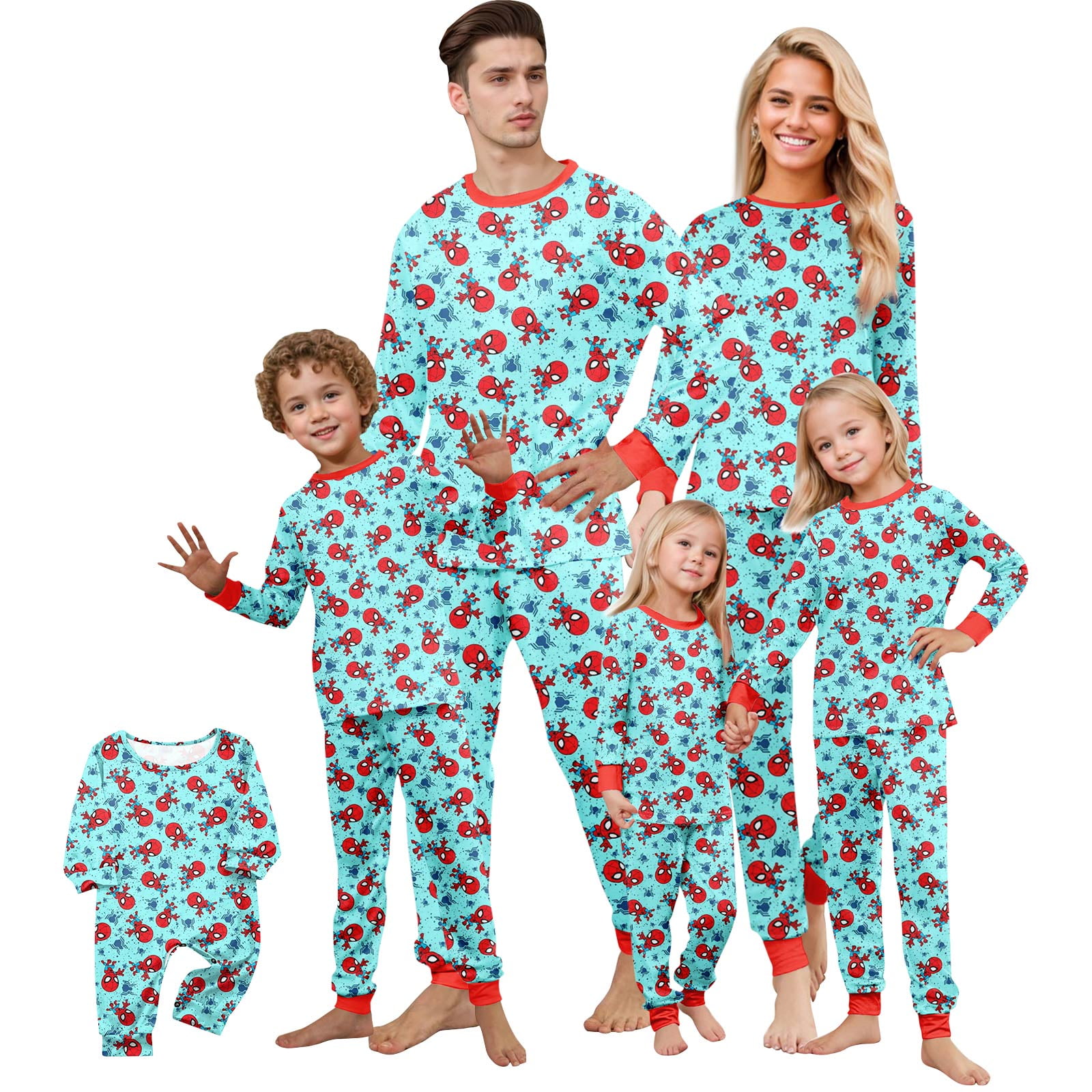 Christmas Family Pajamas Sets, Sp-ider Man Christmas Family Matching ...