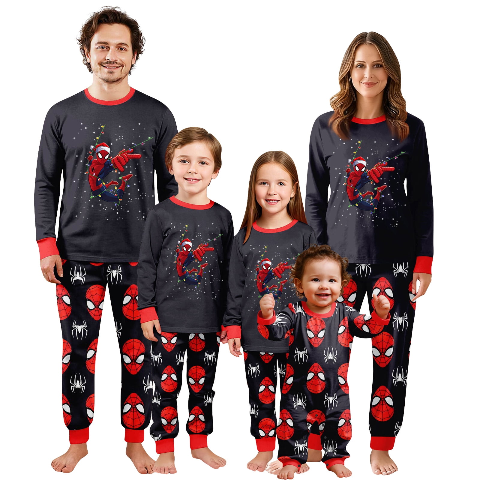 Christmas Family Pajamas Sets, Sp-ider Man Christmas Family Matching Pajamas Sleepwear Pjs All ...
