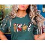 Christmas Farm Animals Shirt Cute Christmas Shirt Highland Cow Pig ...