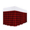 Christmas Farmhouse Bed Skirt King Size 18 Inch Drop, Classical Red ...