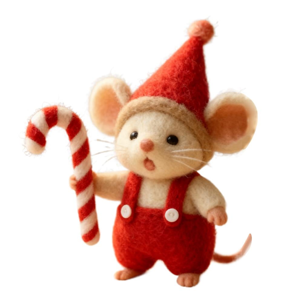 Christmas Felt Mice,Wool Chef Mouse Figurines,Cute Needle Felted Mouse ...
