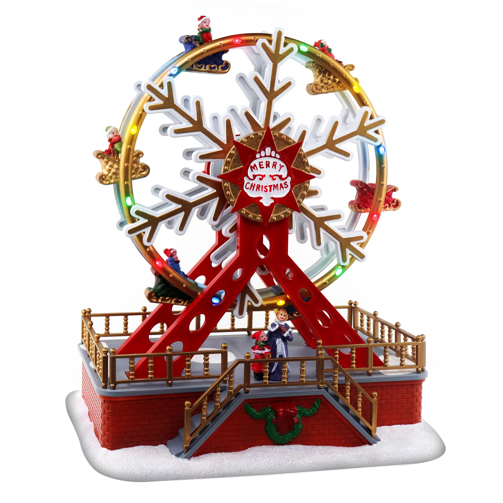 11in Animated Pre-lit Musical Christmas Ferris Wheel, Perfect for XMAS ...