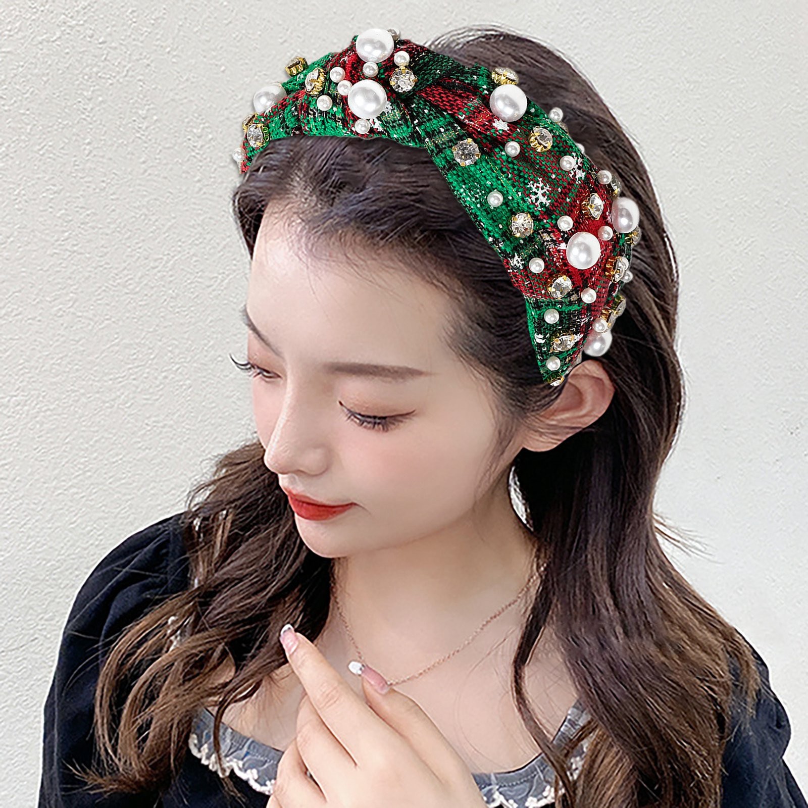Christmas Festival Headband for Women - Turban Style Decoration Wide ...