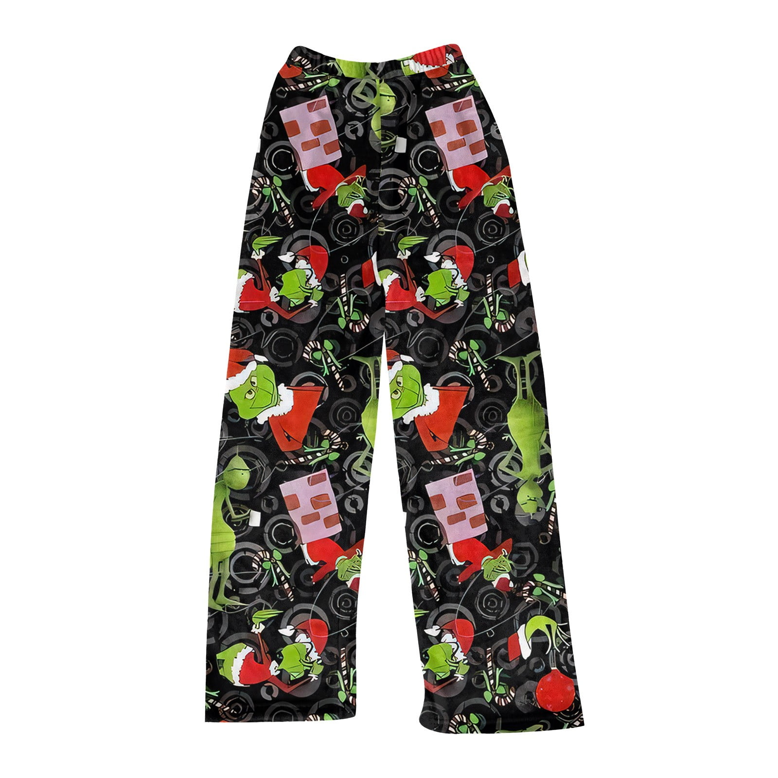 Christmas Festive Cozy Holiday Pajama Pants for Adults Soft Fleece ...