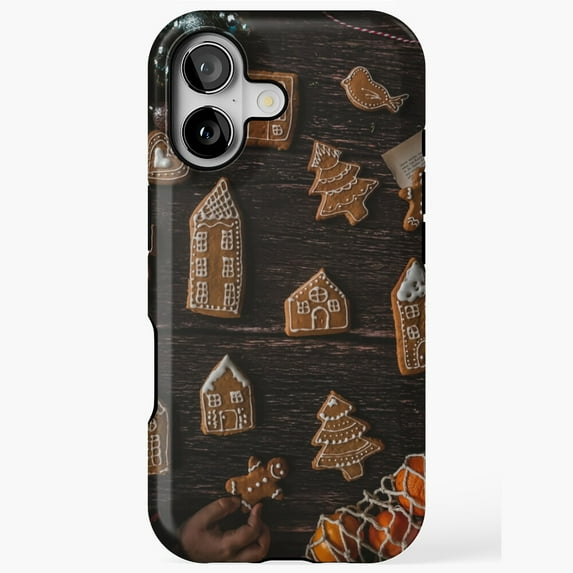 Christmas Festive Minimal Typography Art Design Phone Case for iPhone ...