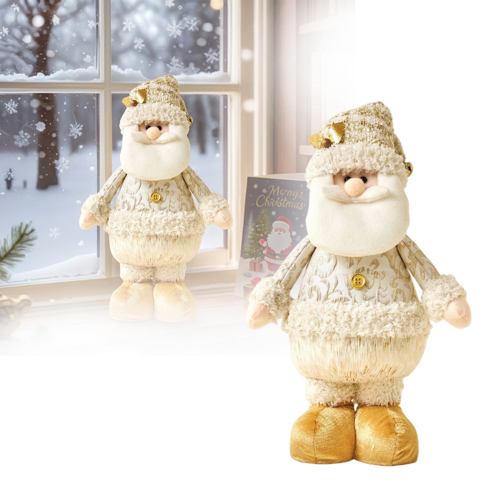 Christmas Festive Santa Figurine Desktop Holiday Decoration Collectible ...