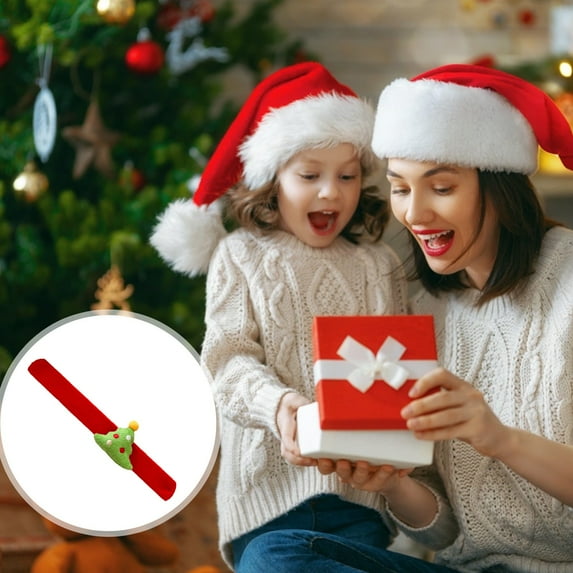 Christmas Festive Wristbands with Rings - Cute Fabric Toy Bracelets ...