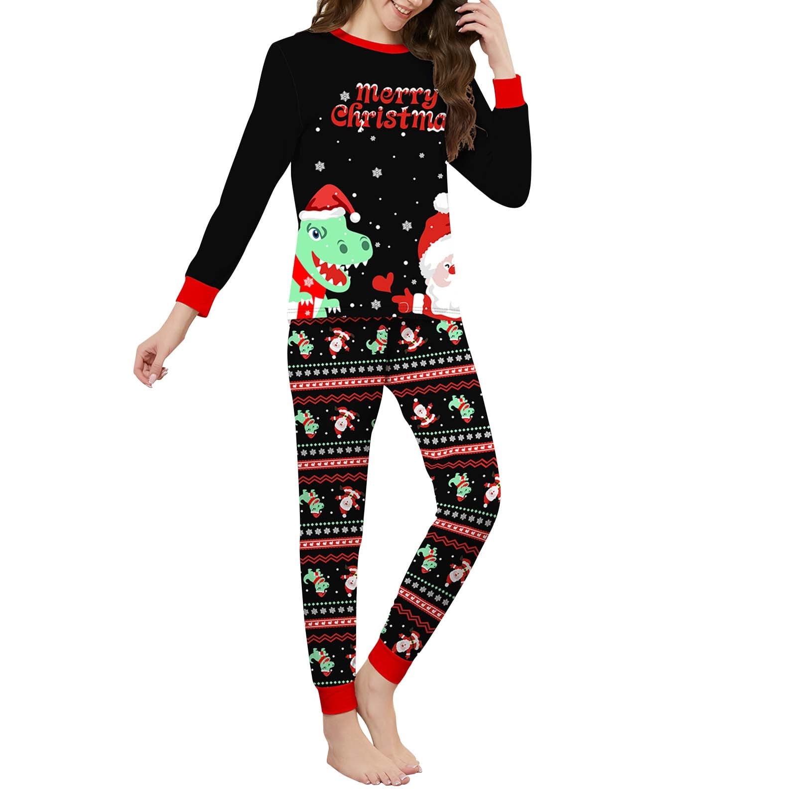 Christmas Festive family pajamas Women's Christmas Pajamas Set Cute ...