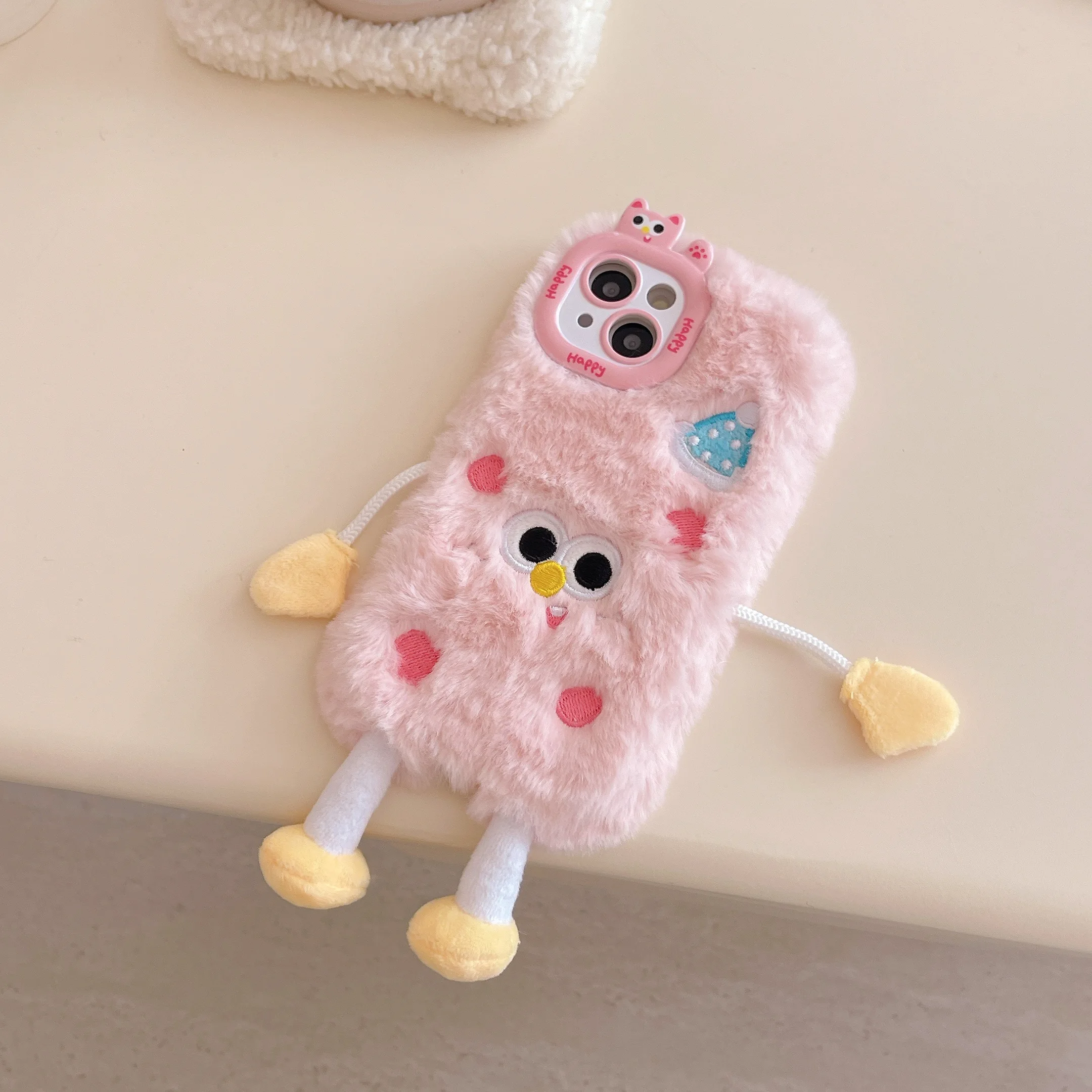 Christmas Figure Plush Phone Case Cute Cell Phone Protective Jacket ...