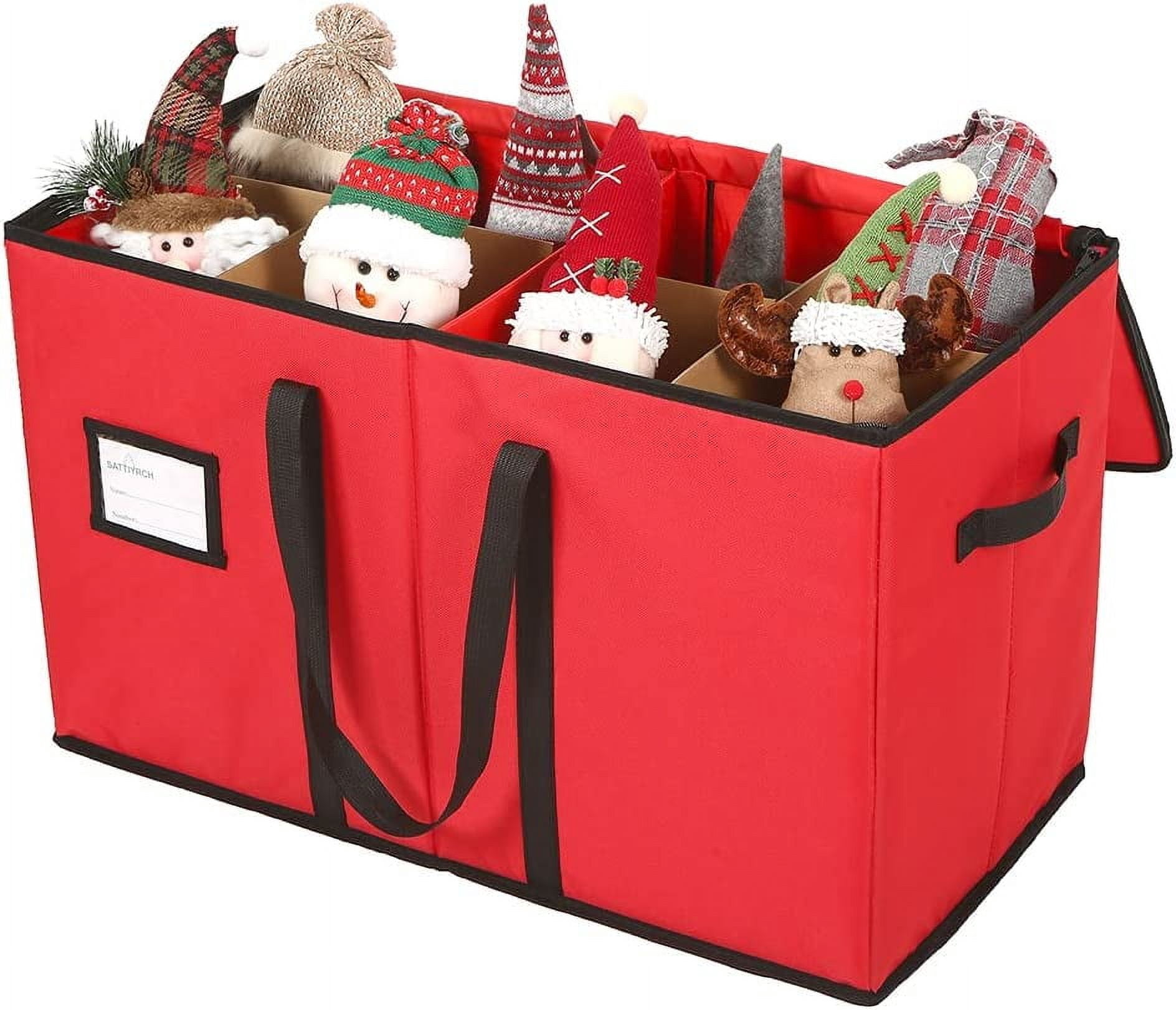 Christmas Figurine Storage Box & Nutcracker Storage Container, 600D ...