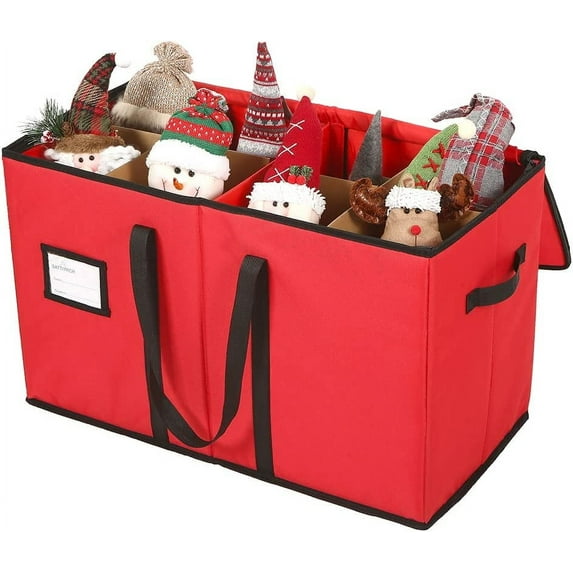 Christmas Figurine Storage Box & Nutcracker Storage Container, 600D ...