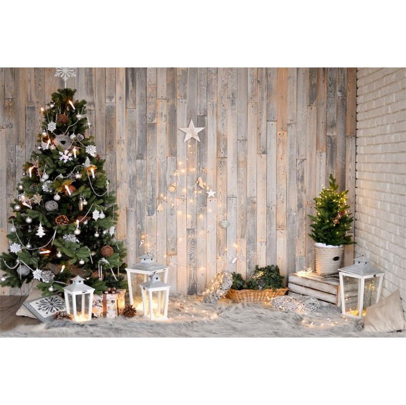 Christmas Fireplace Theme Backdrop for Photography Xmas Tree Gift Toys ...